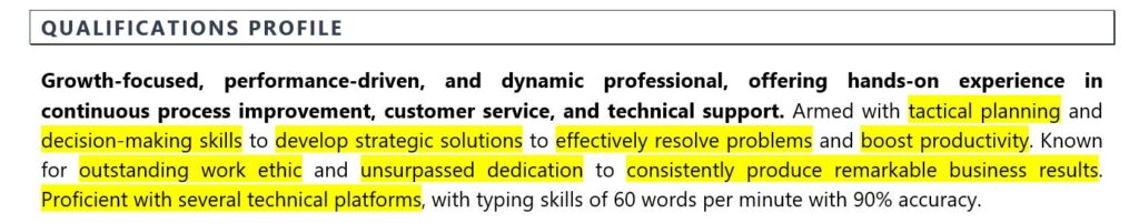 Objective for Resume: Writing a Compelling Qualifications Profile